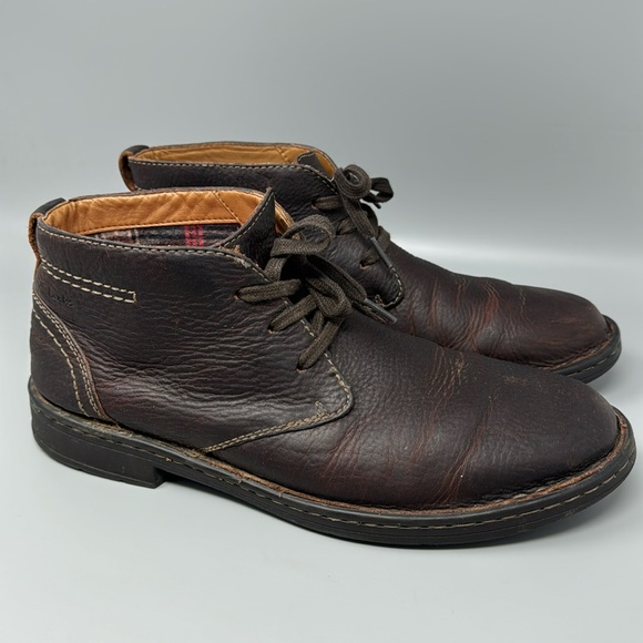 Clarks | Shoes | Clarks Collection Kyros Limit Brown Leather Chukka ...